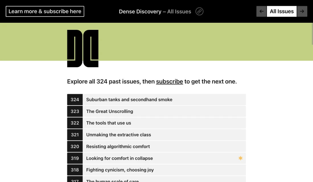 Dense Discovery | Dezi Gallery